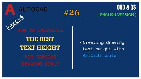 Autocad Part Eng Version Calculate The Best Text Height For