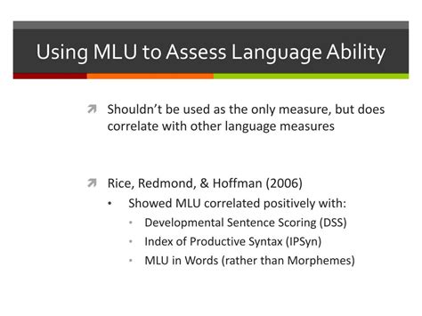 PPT Mean Length Of Utterance MLU PowerPoint Presentation Free Download ID 2283378