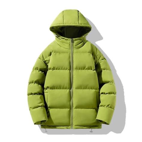 Hiver Doudoune Homme Capuche Chaude Casual Veste Zippee Epaisse