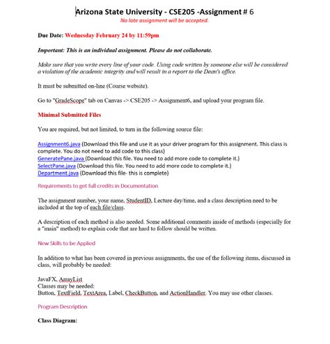Arizona State University Cse205 Assignment 6