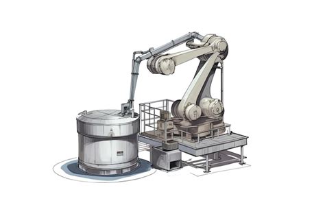 Premium Ai Image An Automated Welding Machine Produces Metal Tank