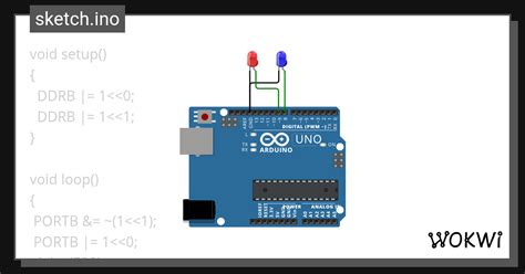 Registre Diody Wokwi Esp32 Stm32 Arduino Simulator