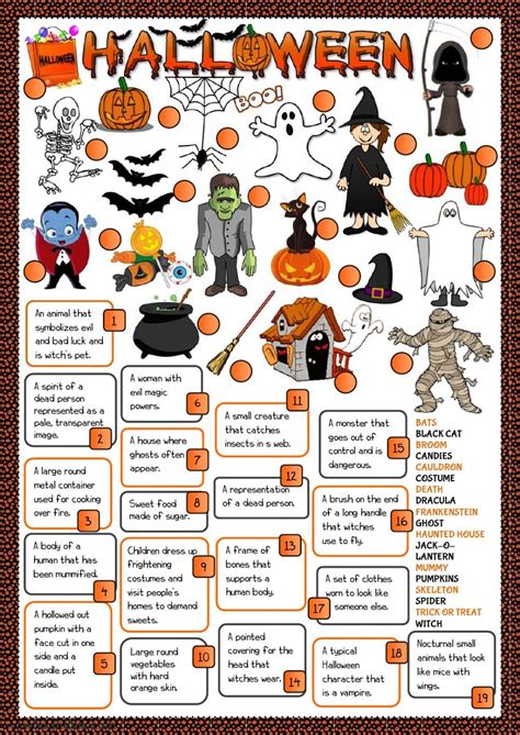 Halloween Ficha Interactiva Y Descargable Puedes Hacer Los Ejercicios