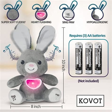 Kovot Plush Singing Bunny With Floppy Ears Plays Peek A Boo And Sings Do