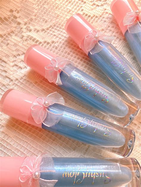 Cute Lip Gloss Kawaii Lipgloss Blue Lip Gloss Shimmer Etsy
