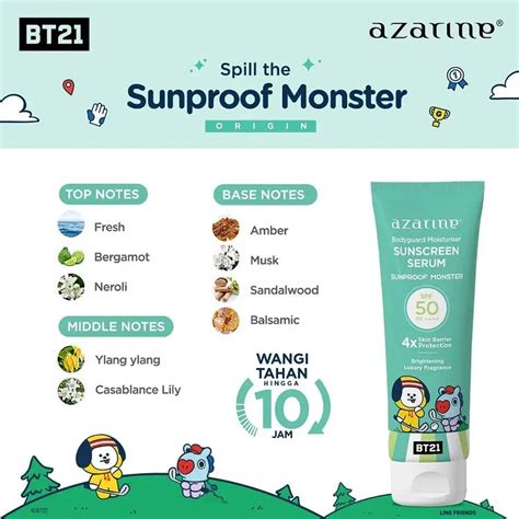 Jual Azarine Bodyguard Moisturizer Sunscreen Serum Spf50 Pa 100ml
