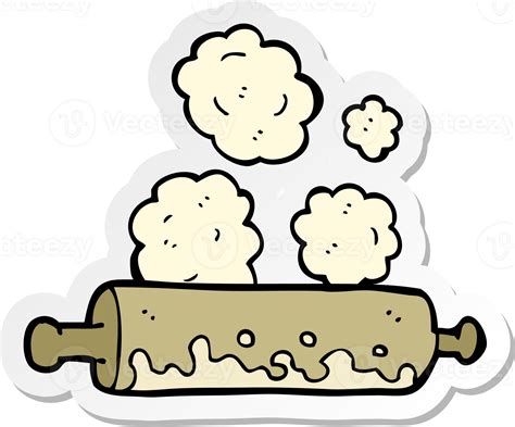 Sticker Of A Cartoon Rolling Pin 39920536 Png