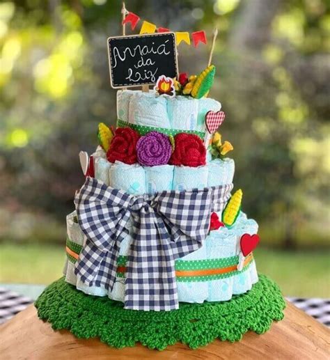 Bolo De Fraldas Feminino 30 Ideias E Tutoriais Bolo Guaraná