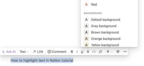 How To Highlight Text In Notion Justnotion