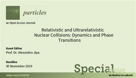Particles Mdpi On Twitter Newly Special Issue Relativistic And