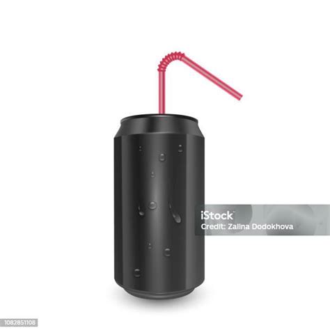 알루미늄 블랙 색상 흰색 배경에 고립의 할 수 있다 디자인에 대 한 빈 레이아웃의 이미지 병 물으로 삭제합니다 0명에 대한 스톡 벡터 아트 및 기타 이미지 Istock