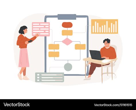 Workflow Process Isolated Concept Royalty Free Vector Image