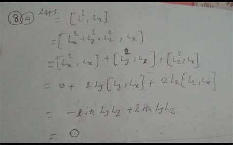 A Show That Square Of Angular Momentum Commutes With Any One O The Components