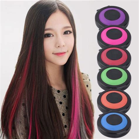 Wholesale 2016 Professional 6 Colors Temporary Hair Dye Powder Cake