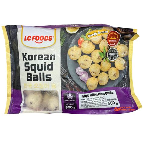 Mực Viên Hàn Quốc Lc 500gr Thực Phẩm Phúc Minh