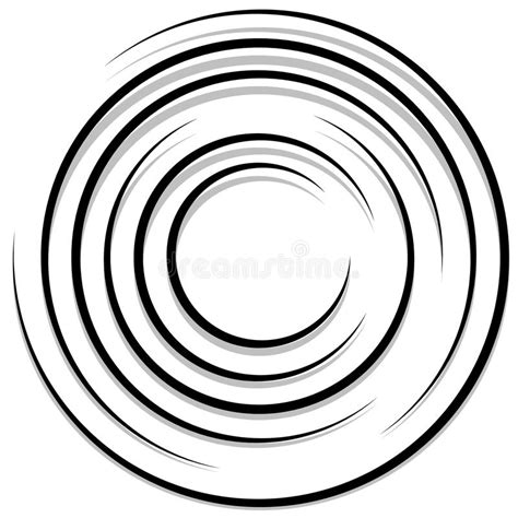 Concentric Random Circles With Dynamic Lines Circular Spiral S Stock Vector Illustration Of