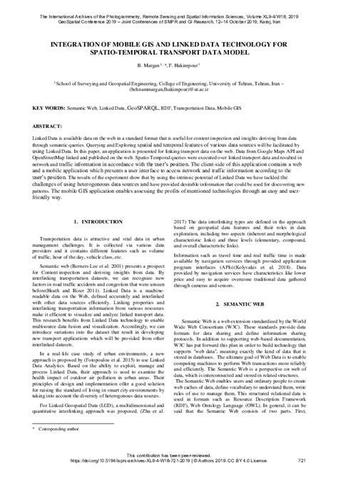 Pdf Integration Of Mobile Gis And Linked Data Technology For Spatio Temporal Transport Data Model
