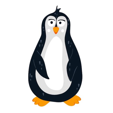 Illustration De Pingouin Mignon Sur Fond Blanc Illustration Vectorielle
