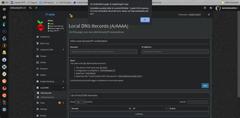 Pi Hole Admin Pages Will Load In An Iframe But Table Data Will Not
