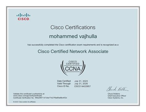 Mohammed Vajhulla On Linkedin Ciscocertification Cisco