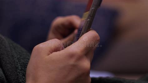 Digital Connectivity Showcased Through Smartphone Display Highlighting Hands Typing And