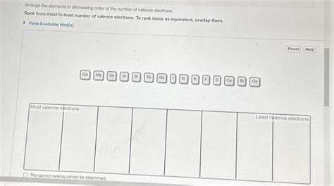 Solved Arrange the elements in decreasing order of the | Chegg.com