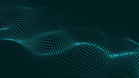 Premium Vector Abstract Colour Wave Dots On Black Background 3d Big Data Network Connection