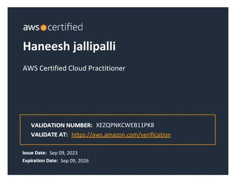 Haneesh Jallipalli On Linkedin Awscertified Cloudpractitioner