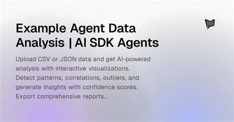 Example Agent Data Analysis Ai Sdk Agents Ai Sdk Agents