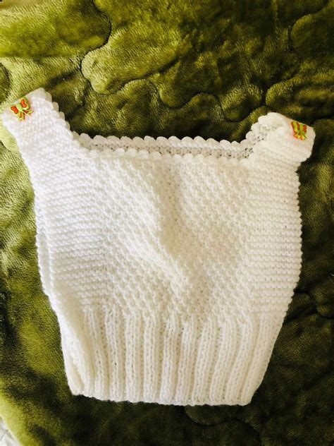 Colete Tricô Branco Roupa Infantil para Bebê Nunca Usado 72892546