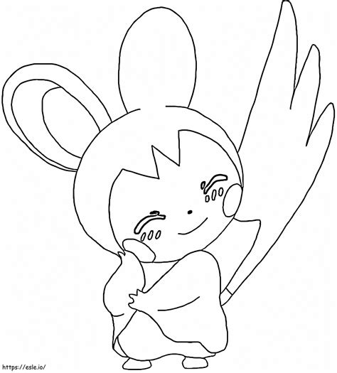 Printable Emolga Pokemon Coloring Page