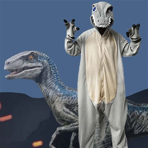 Velociraptor Onesie Dinosaur Costume Vavalad