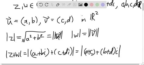 SOLVED:Using the vectorial representation of complex numbers it is possible to get some ...