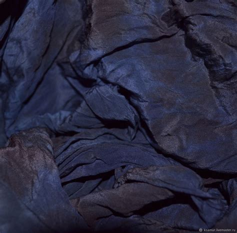 Scarf silk crepe de Chine dark blue with brown – купить на Ярмарке ...