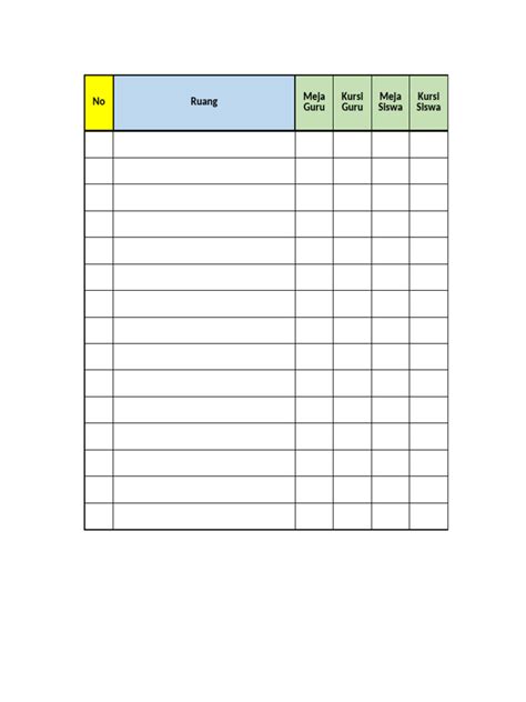 Daftar Inventaris Kelas Pdf