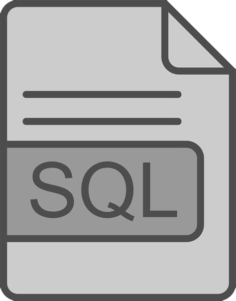 SQL File Format Line Filled Greyscale Icon Design Vector Art At Vecteezy
