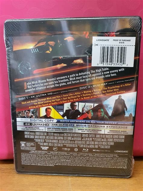 USA Blu Ray 4K UHD John Wick 4 Keanu Reeves Donnie Yen 2023 ATMOS