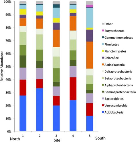 The Relative Abundance Of Bacteria And Archaea Phyla Based On 16s Rrna