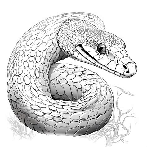 2d contorno simples vetor monocromático página de coloração de serpente