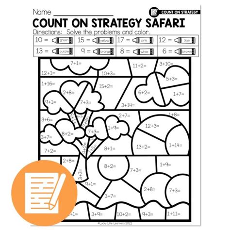 Lucky To Learn Math Add With Count On Lesson 23 Independent Practice Count On Safari