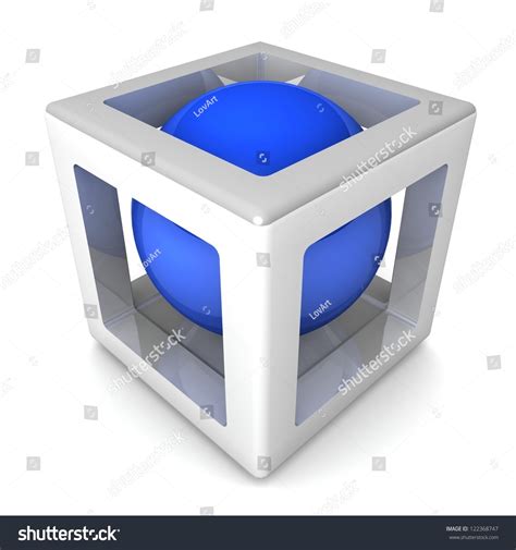 Abstract Design D Cube Sphere Inside Stock Illustration Shutterstock