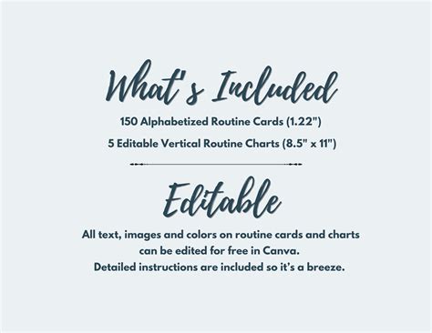 Editable Daily Tasks Routine Chart 150 Pack Daily Visual Routine Chart Daily