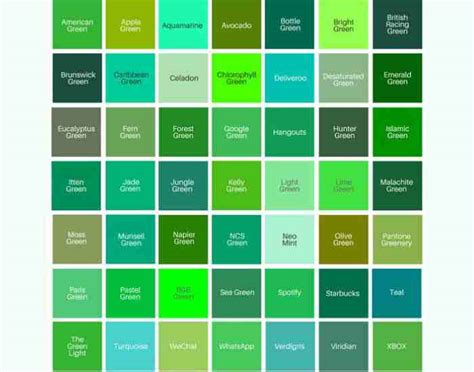 What Are The Different Shades Of The Color Green Exploring The