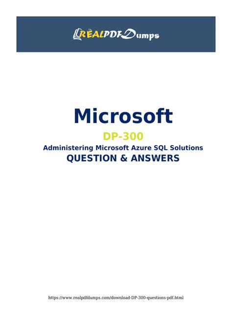 Dp 300 Pdf Databases Microsoft Sql Server