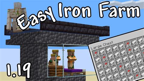 Easy Iron Farm For Java Minecraft Tutorial Farms Java YouTube