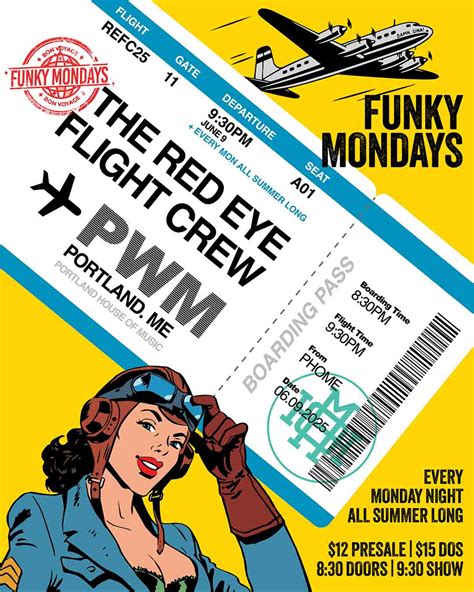 Funky Mondays With The Red Eye Flight Crew Tickets At Portland House Of