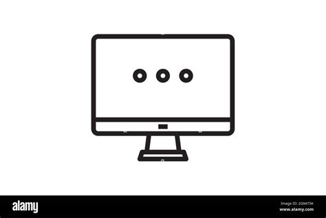 White Computer Monitor Icon