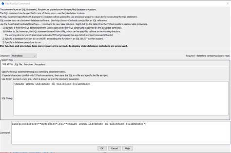 runsql cdss tstool