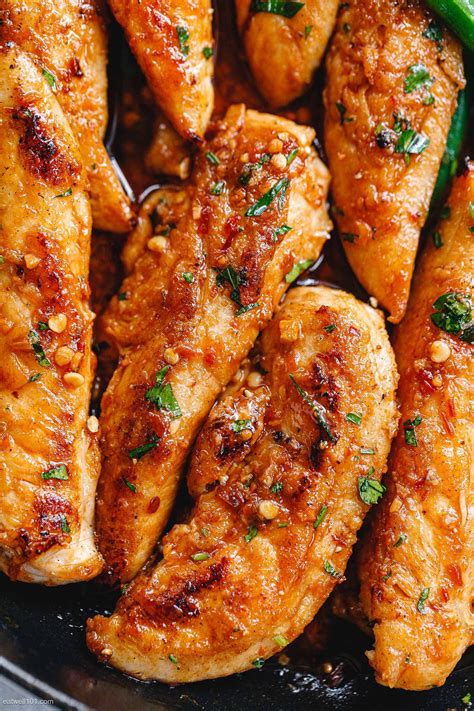 Lemon Garlic Butter Chicken Tenders And Green Beans Skillet Chicken