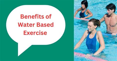 what are the health benefits of water based exercise